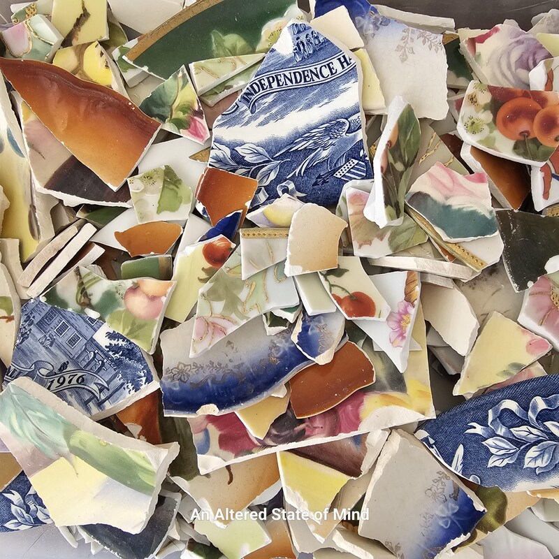 Broken China Tiles - Etsy