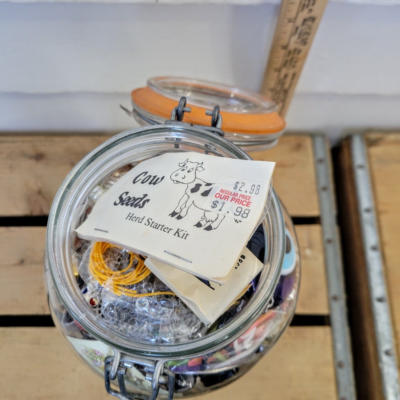 Large Vintage Junk Drawer Treasure Jar Mystery Lot - Etsy