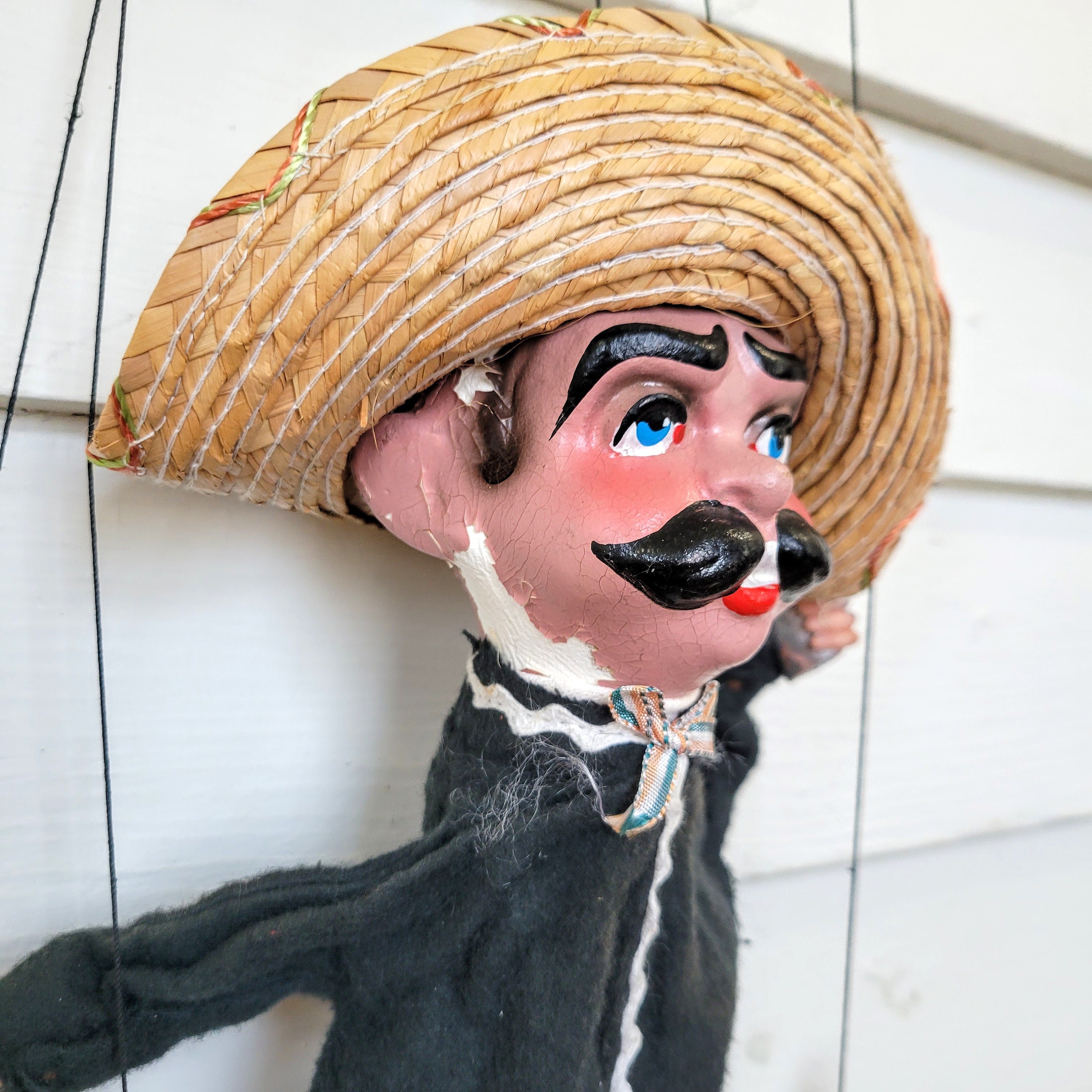 Vintage Pancho Villa Doll Marionette Mexican Bandit With | Etsy
