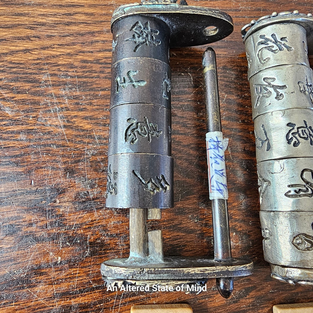 Vintage Chinese Puzzle Lock: Metal Combination Padlock, Unique ...