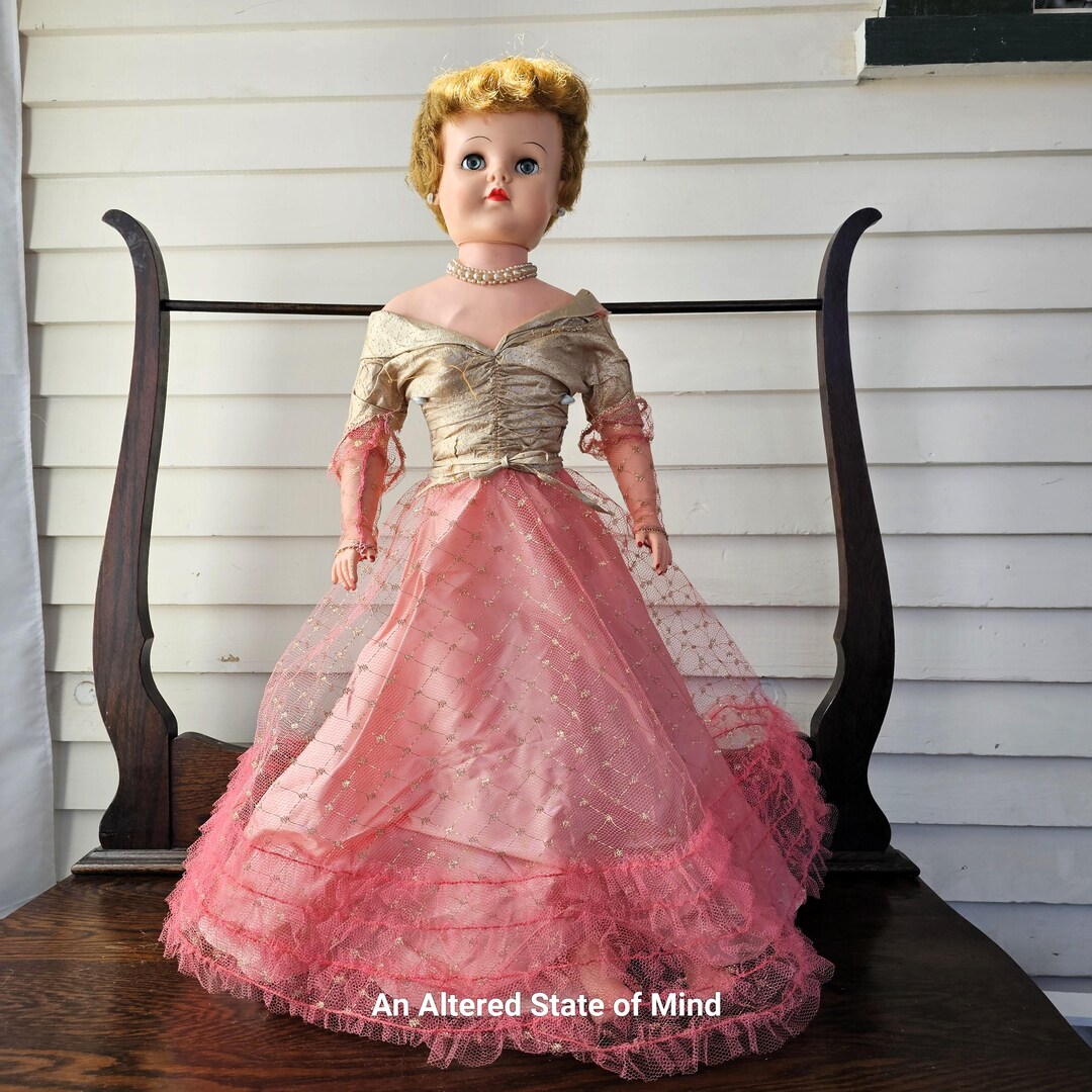 Vintage 30" Cinderella Deluxe Reading Doll, Darling Debbie, Pink Dress ...