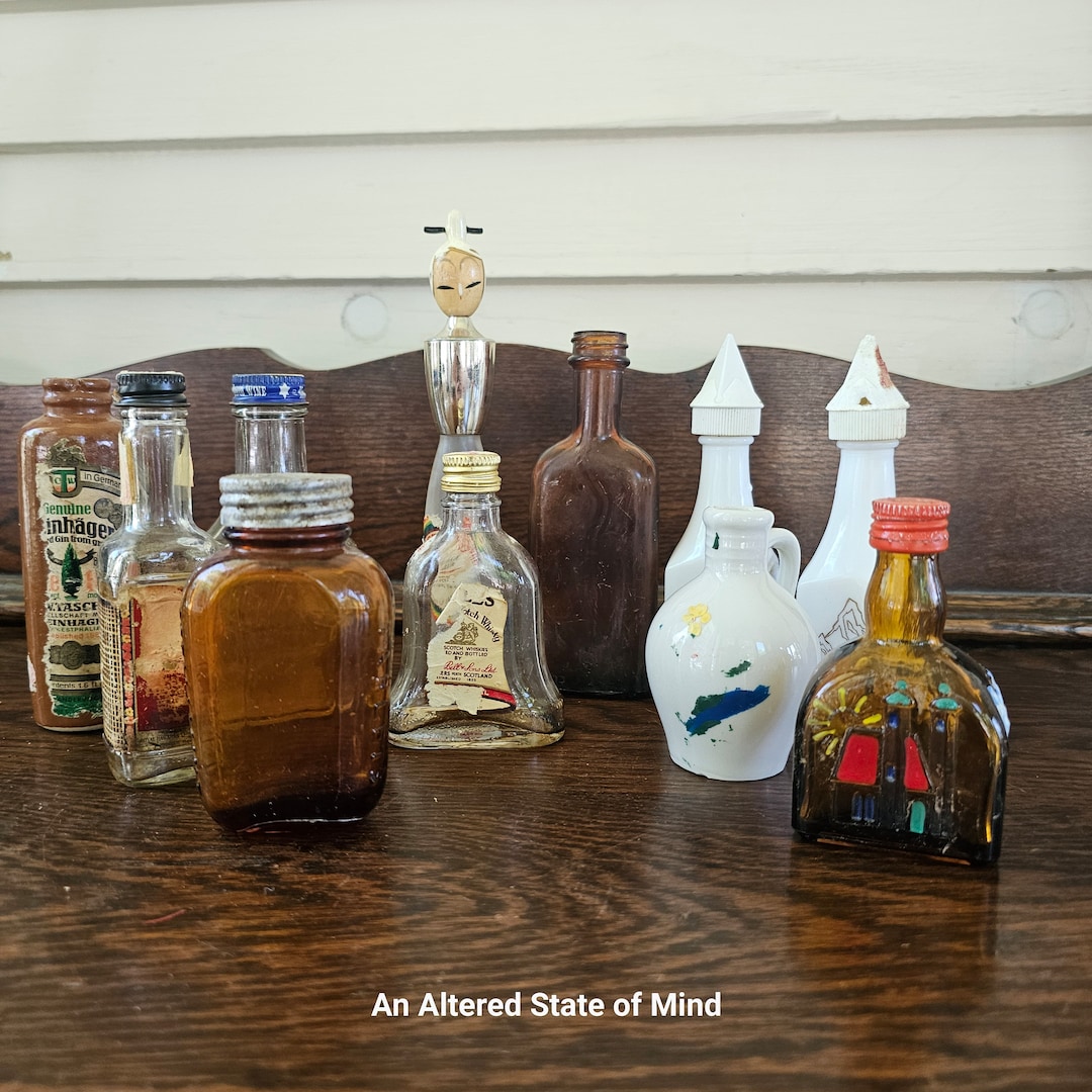 Vintage Miniature Liquor Bottle Lot: Single Shot Collection - Etsy