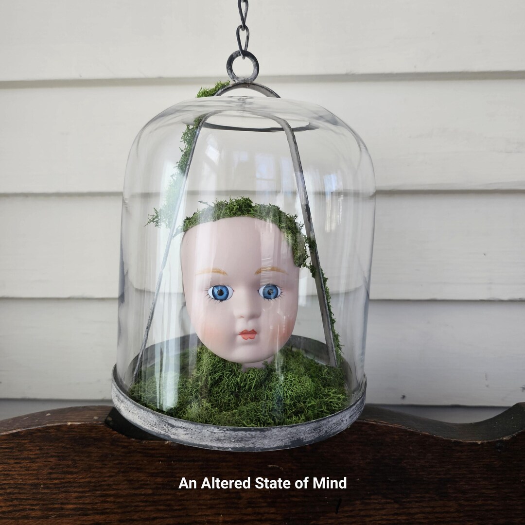 Hanging Doll Head Planter: Upcycled Weird Home Decor - Etsy