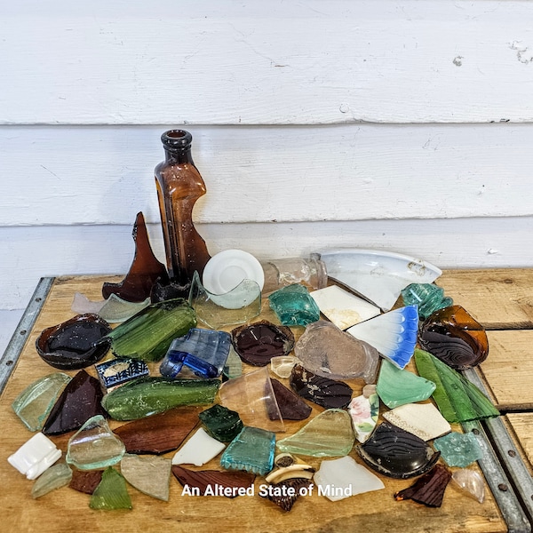 Broken Glass Pieces Etsy
