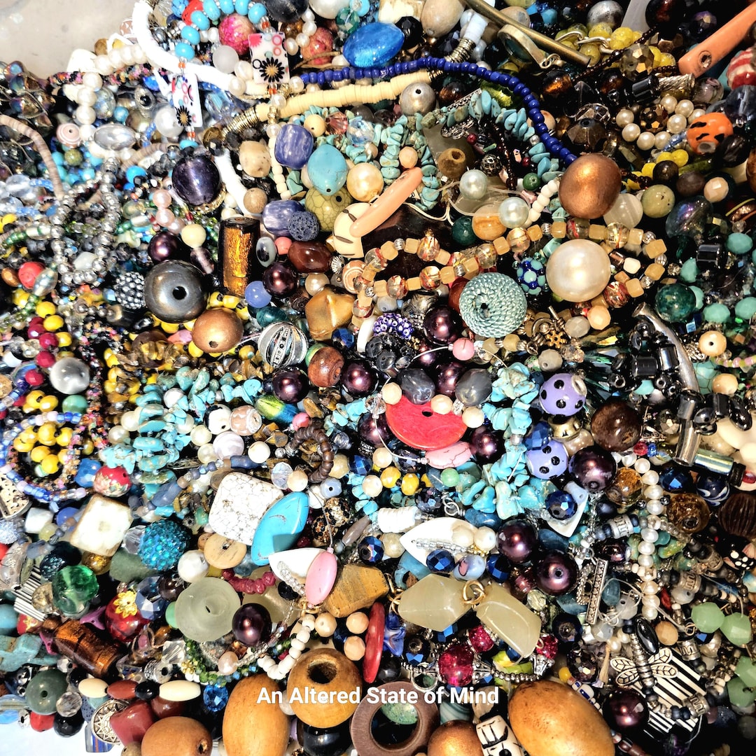 Mixed Bead Soup Lot: Upcycled Beads Jewelry Making Supplies - Etsy