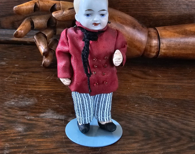 Vintage All Bisque Doll Mob Boss Jointed Arms 1920's Style Small ...