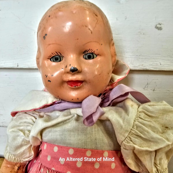 Vintage Old Cloth Doll - Etsy