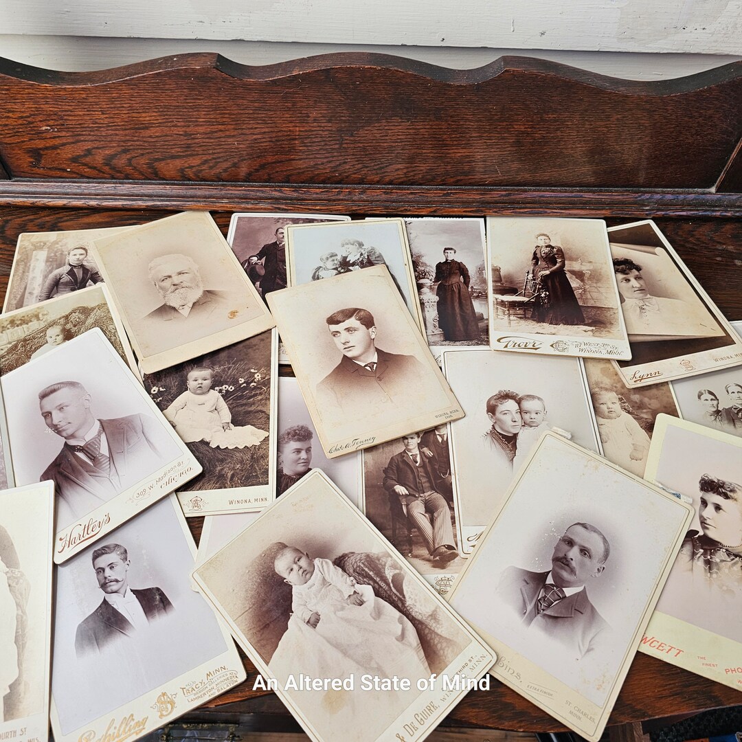 Vintage Victorian Era Photograph Lot 6 Photos 4x6 Picture Cabinet Cards ...