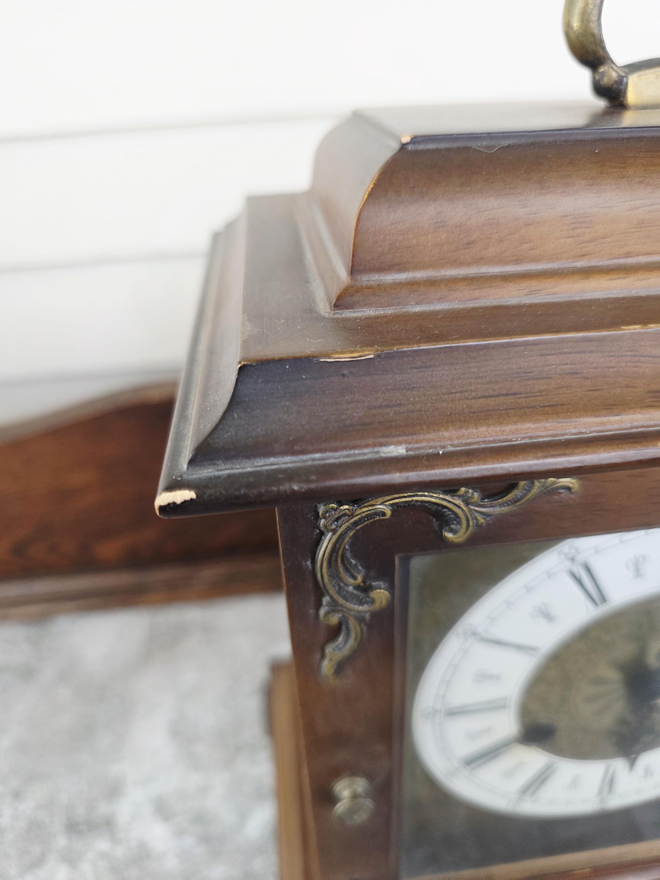 Vintage Hamilton Mechanical Mantel Clock: Non-working, Has Key and ...