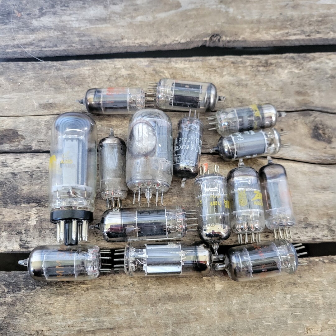 10 Vintage Vacuum Tubes Electronic Radio Tube Parts GE RCA Sears Mixed ...