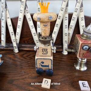 Choice Small Wooden Robot Assemblage Junkbot Desk Buddy Decor ...