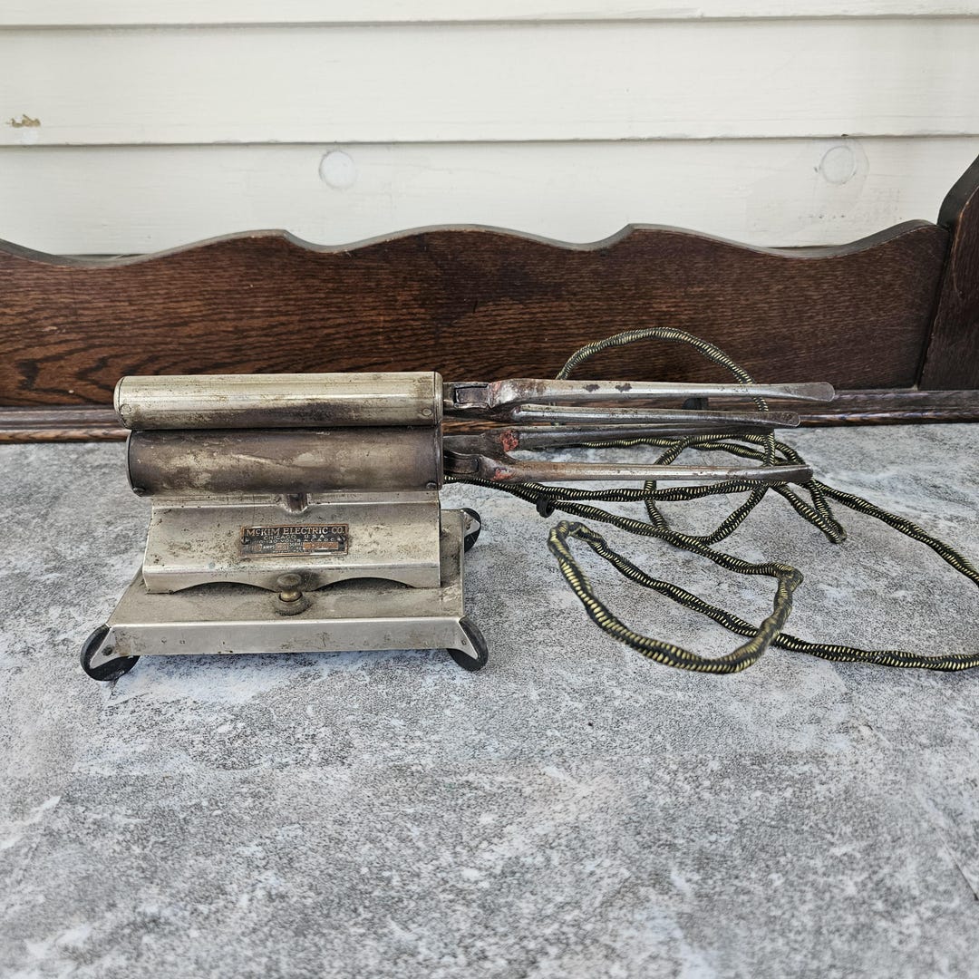 Vintage 1920s Curling Iron & Heater: Antique Hairstyling Tool ...