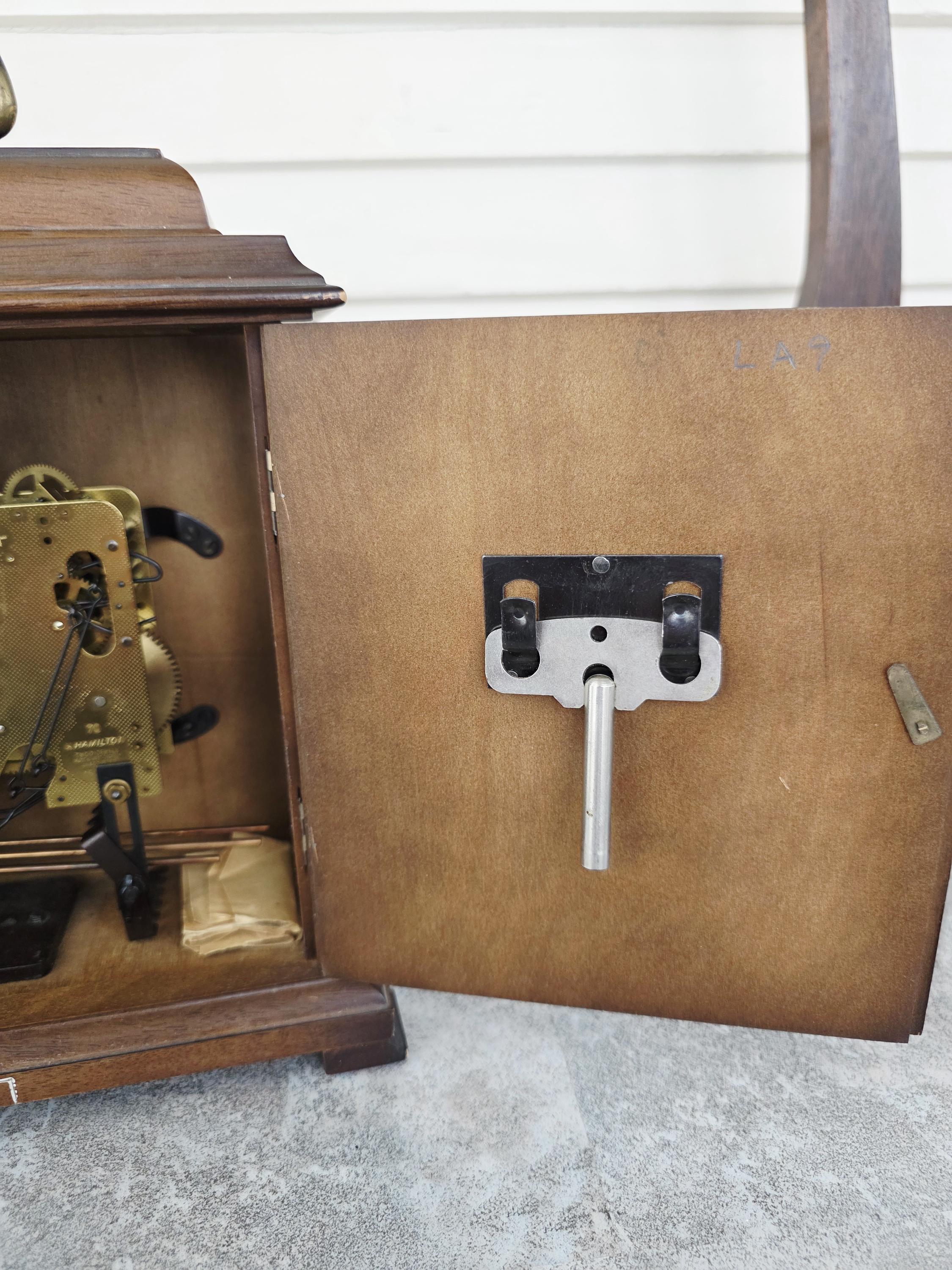 Vintage Hamilton Mechanical Mantel Clock: Non-working, Has Key and ...