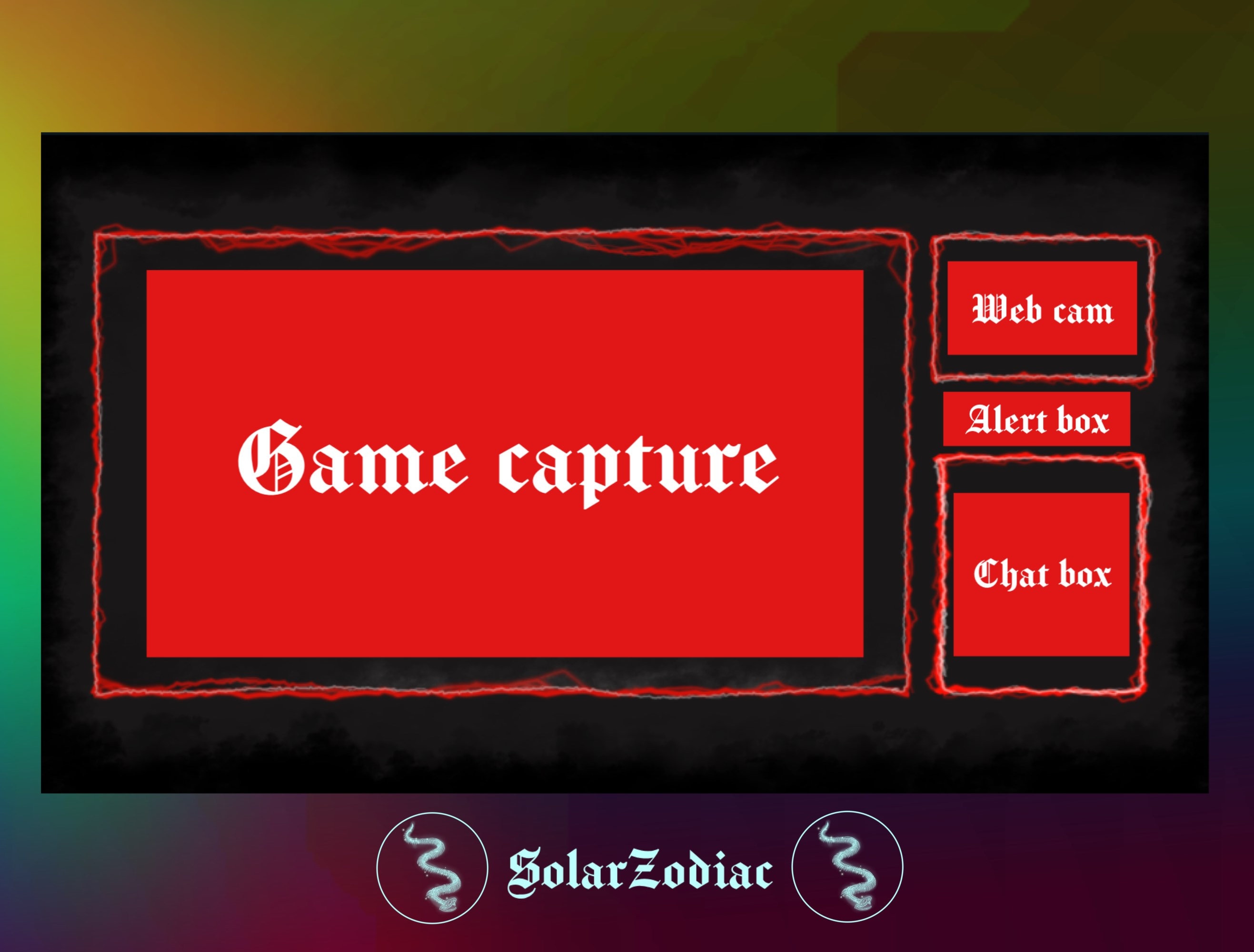 Red Lightning Stream Overlay || Blood Veins Hunt Scent Vampire Horror ...