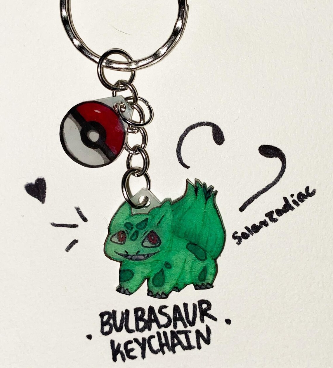 Bulbasaur Inspired Pokémon Style Keychain Cute, Handmade, Original ...