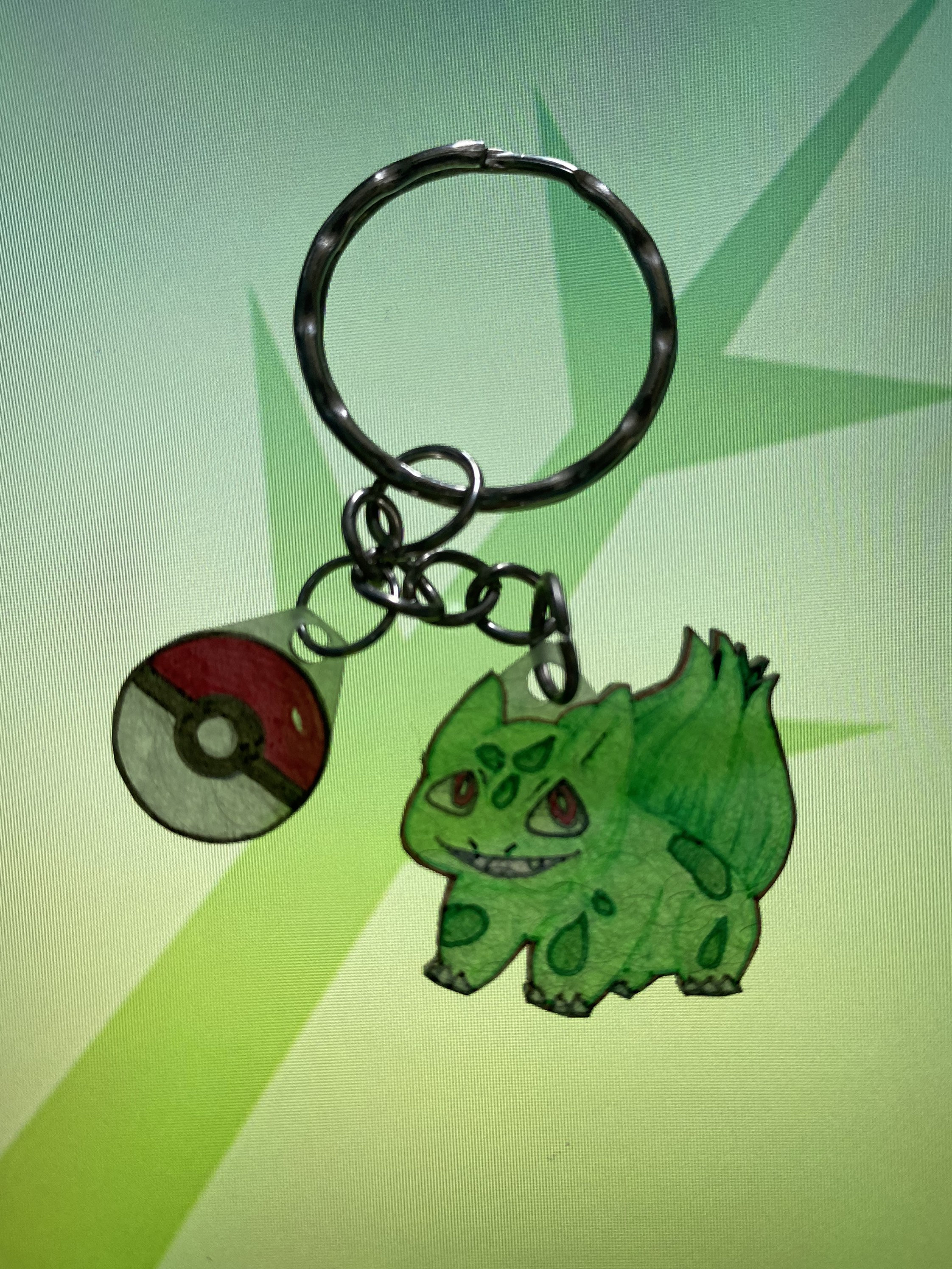 Bulbasaur Inspired Pokémon Style Keychain Cute Handmade | Etsy