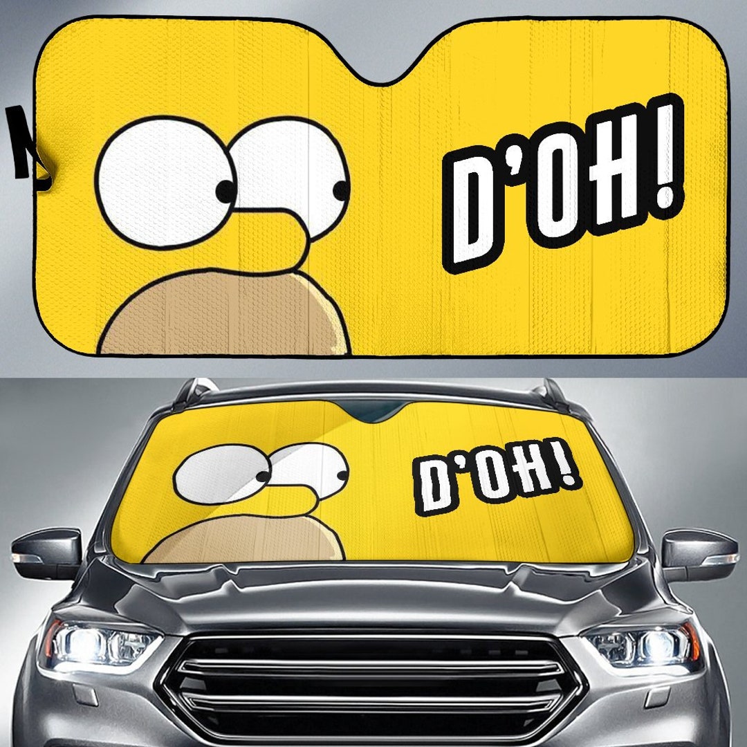 Homer Simpson Car Sunshade Windshield - Etsy New Zealand