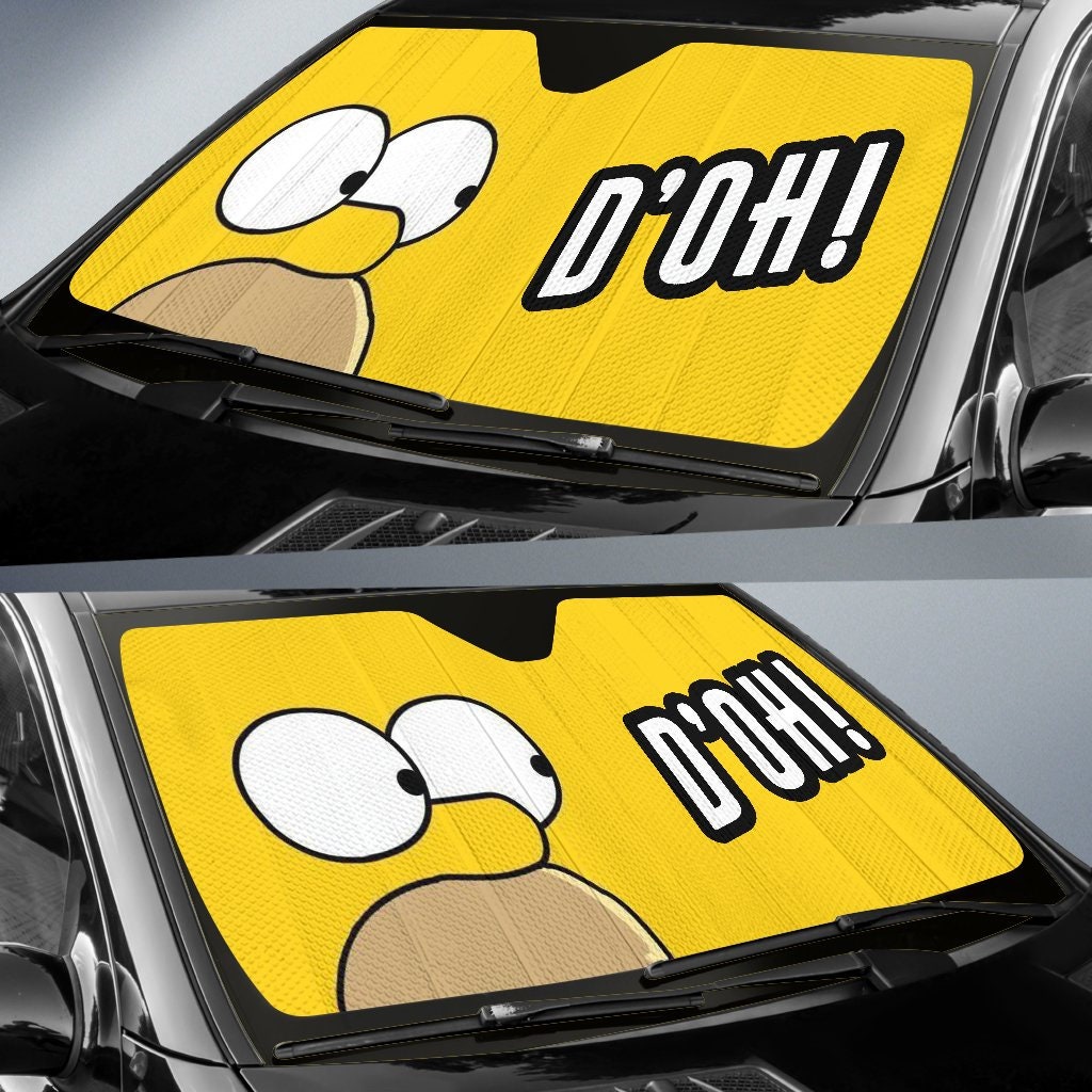 Homer Simpson Car Sunshade Windshield - Etsy New Zealand
