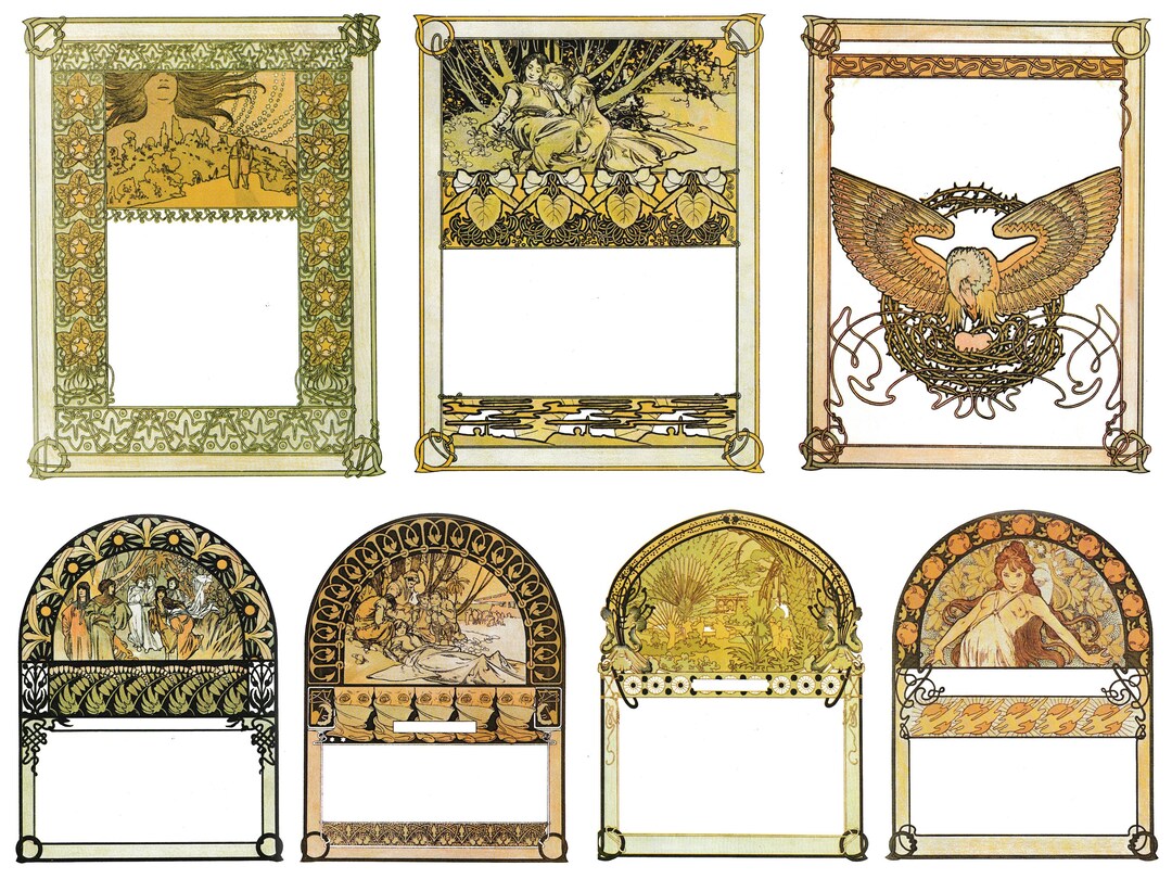 Alphonse Mucha ILSEE Illustration Set 48 Masterpieces Art Nouveau Fin ...
