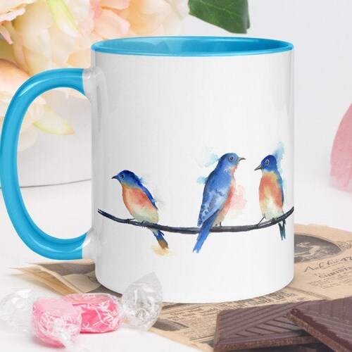 Blue Bird Mug - Etsy