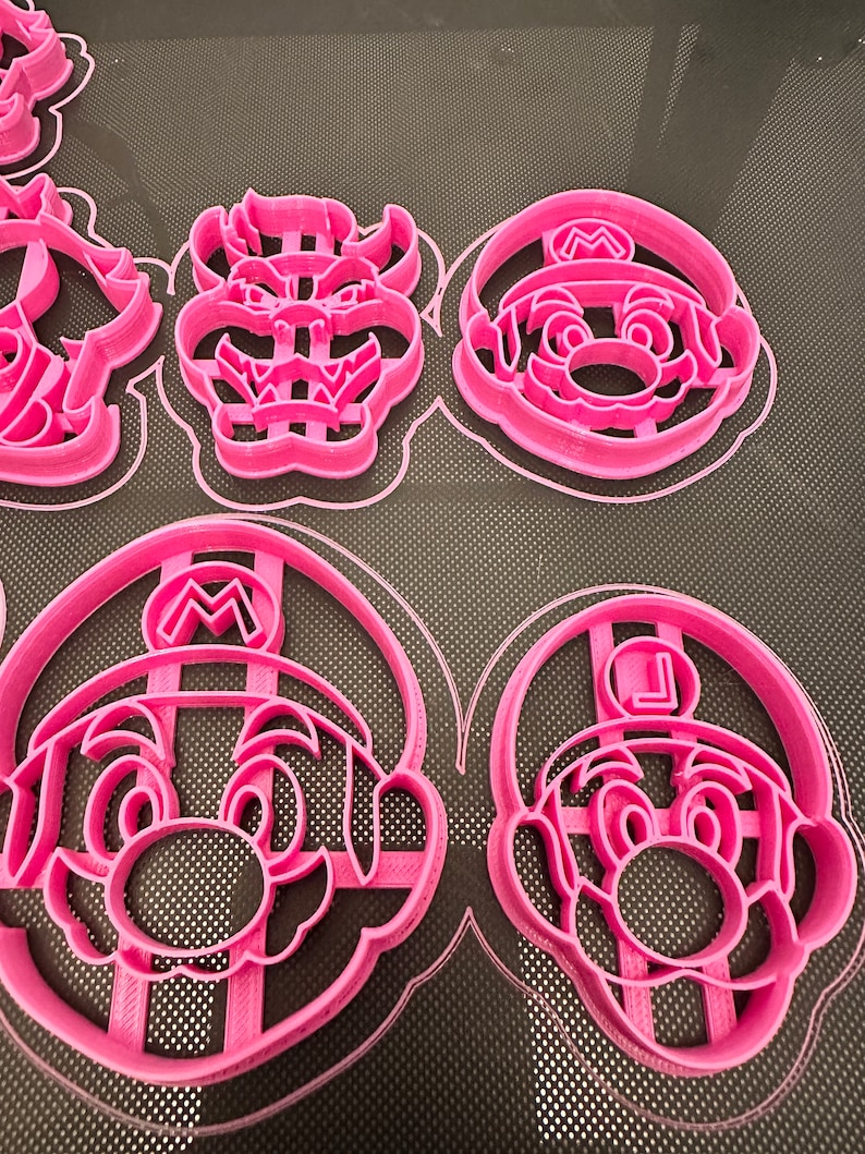 3D Printed Super Mario Cookie Cutters, Holiday Baking - Etsy