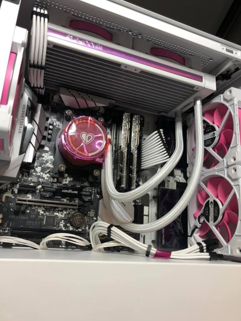 Original Evelynne ® in WHITE the Pink Gaming Computer Pink | Etsy