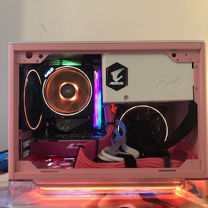 Sold Out -mini Pink Desktop Gaming PC With Pink Graphics Card Wireless ...