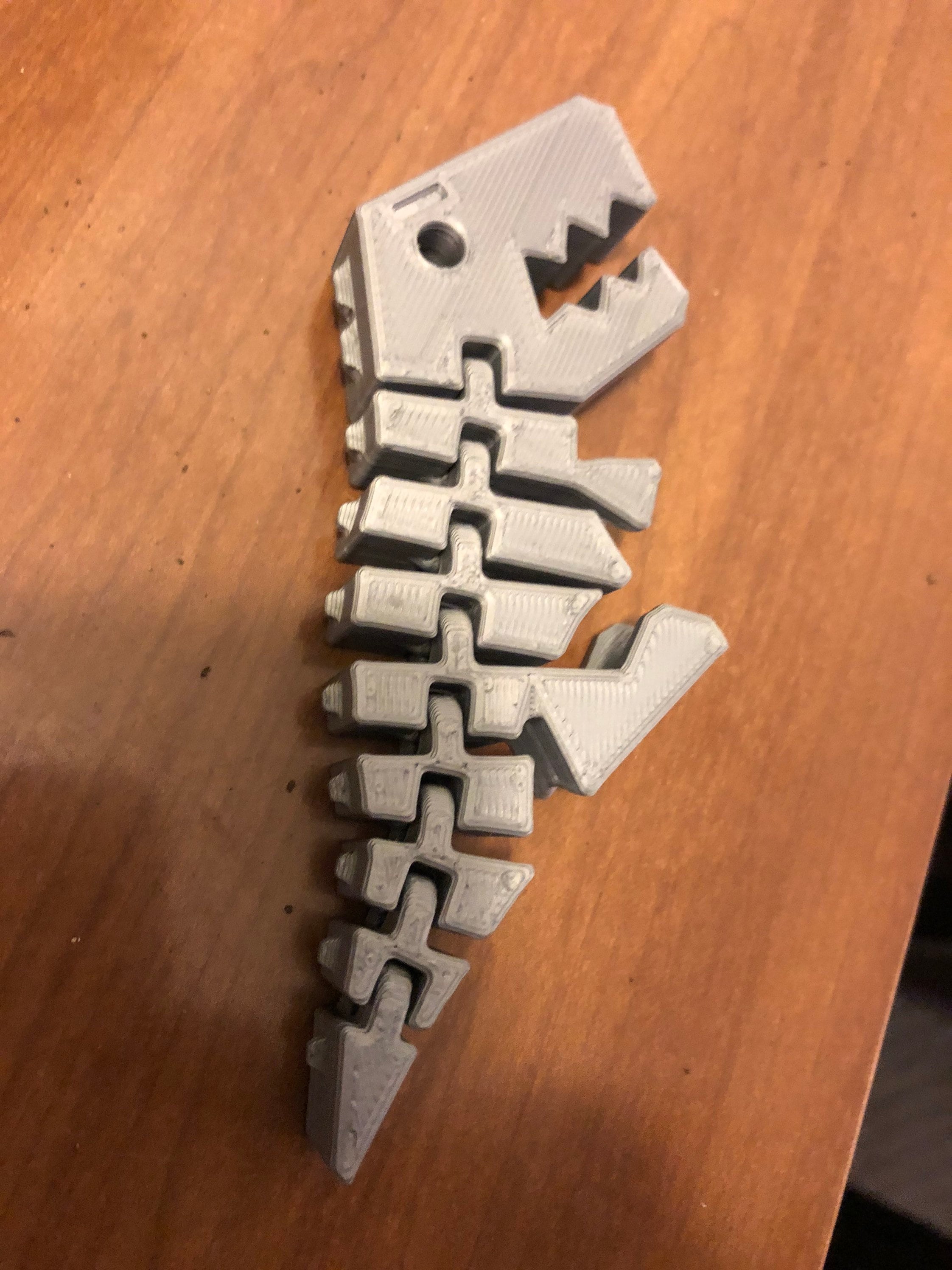 Flexi Rex with stronger links. 3D printed in your color choice ...