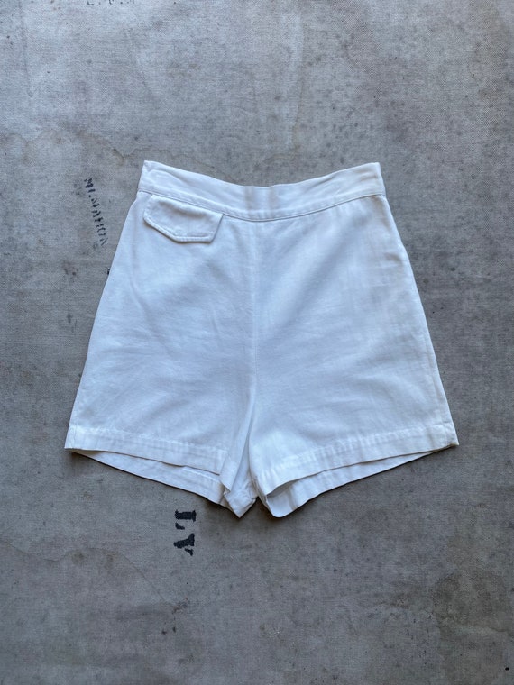 50s White High Waisted Vtg. Cotton Girdle With Suspen… - Gem