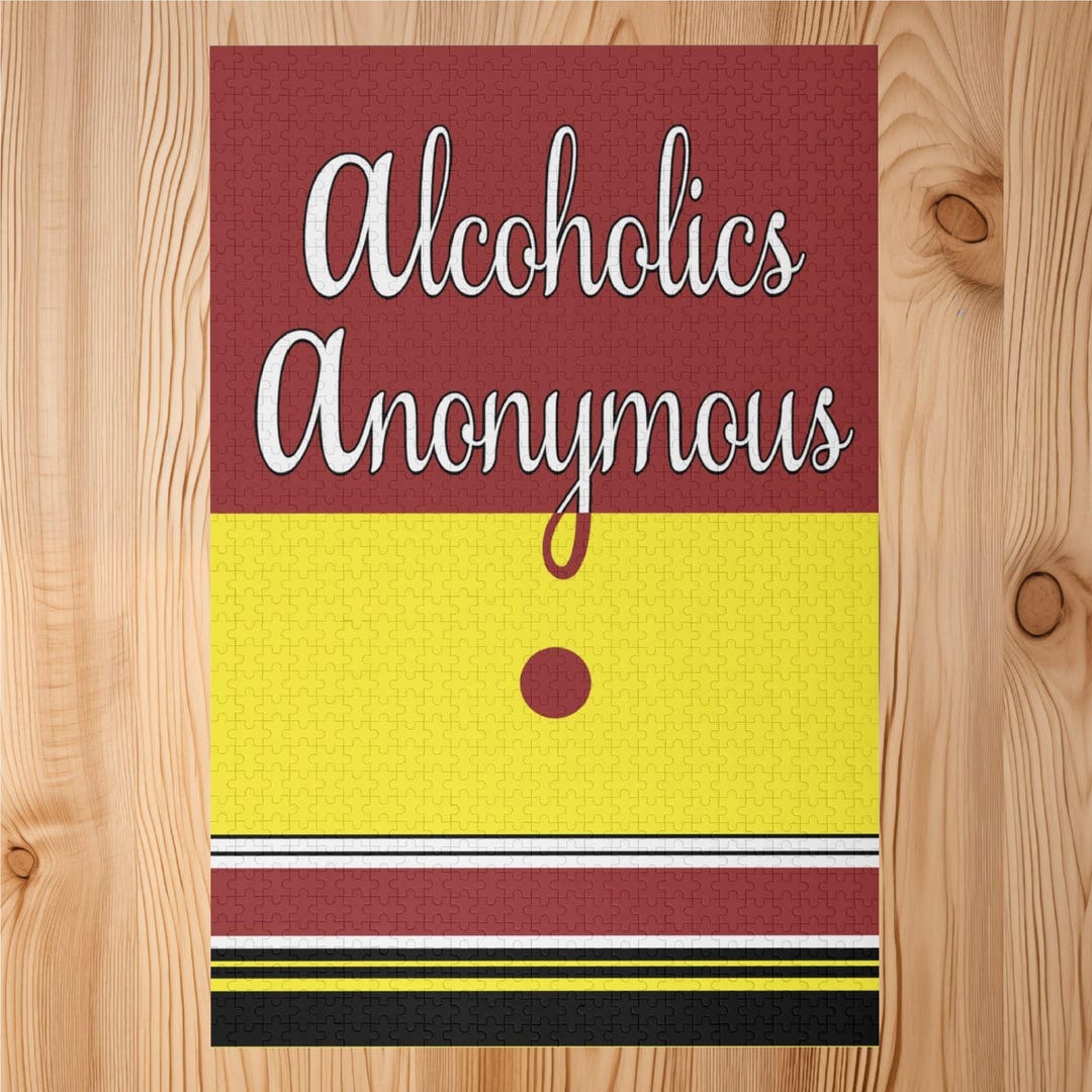 Vintage AA Book Cover Puzzle | Alcoholics Anonymous Retro Puzzle | 12 ...
