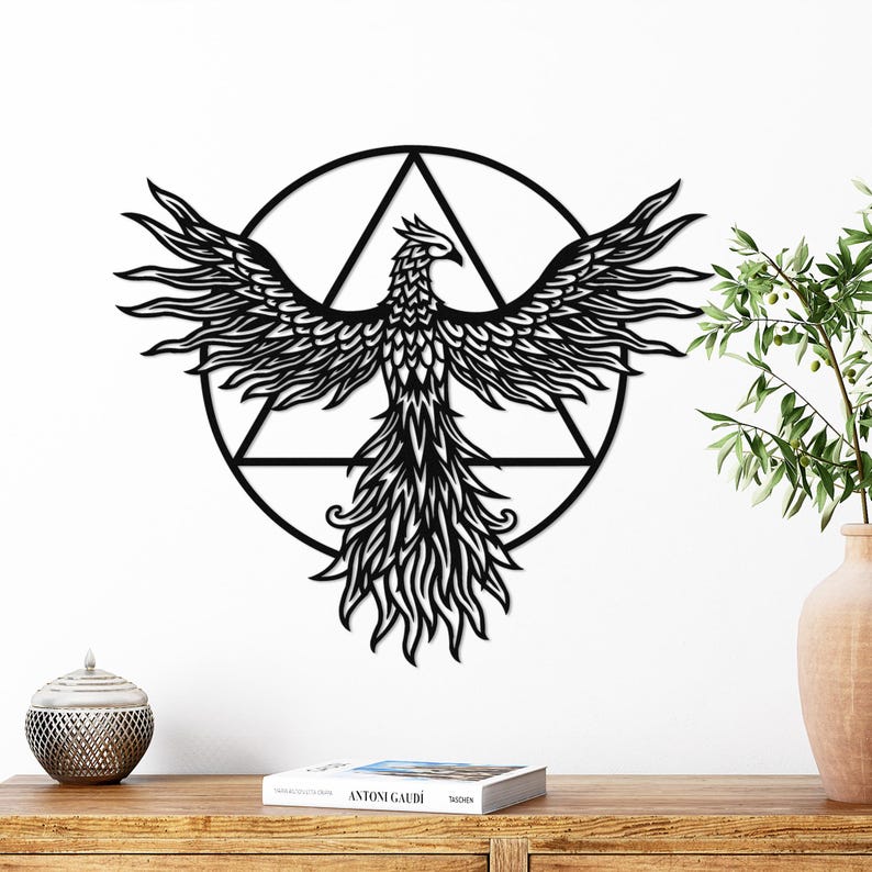 AA Phoenix Wall Art, Alcoholics Anonymous Triangle Circle, Sobriety ...