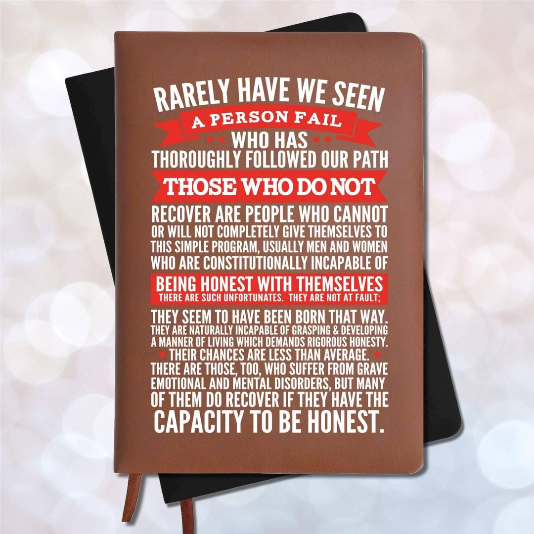 How It Works AA Journal - "rarely Have We Seen" Quote Vegan Leather ...