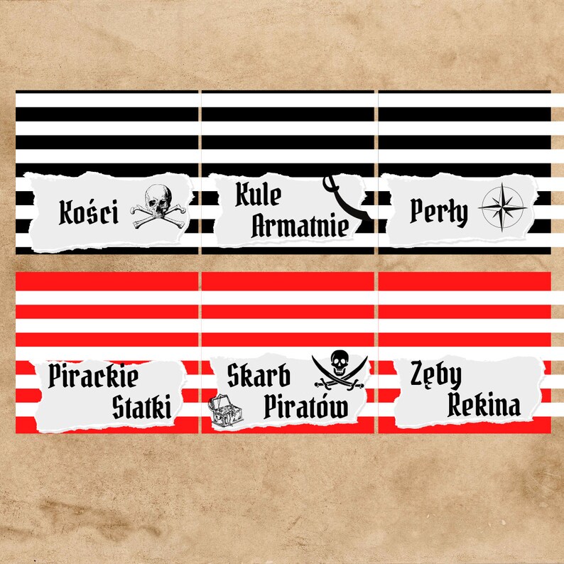 Birthday Decoration Set PDF Printable Pirates - Etsy