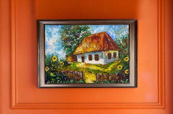 Ukrainian Landscape Oil Original Painting Wall Canvas Art 12 | Etsy