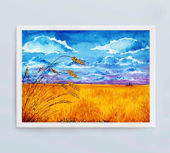 Ukrainian Field Digital Print PSD JPEG Wallpaper Desktop - Etsy