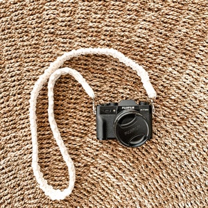 Macrame Camera Neck Strap on White Camera Shoulder Strap - Etsy