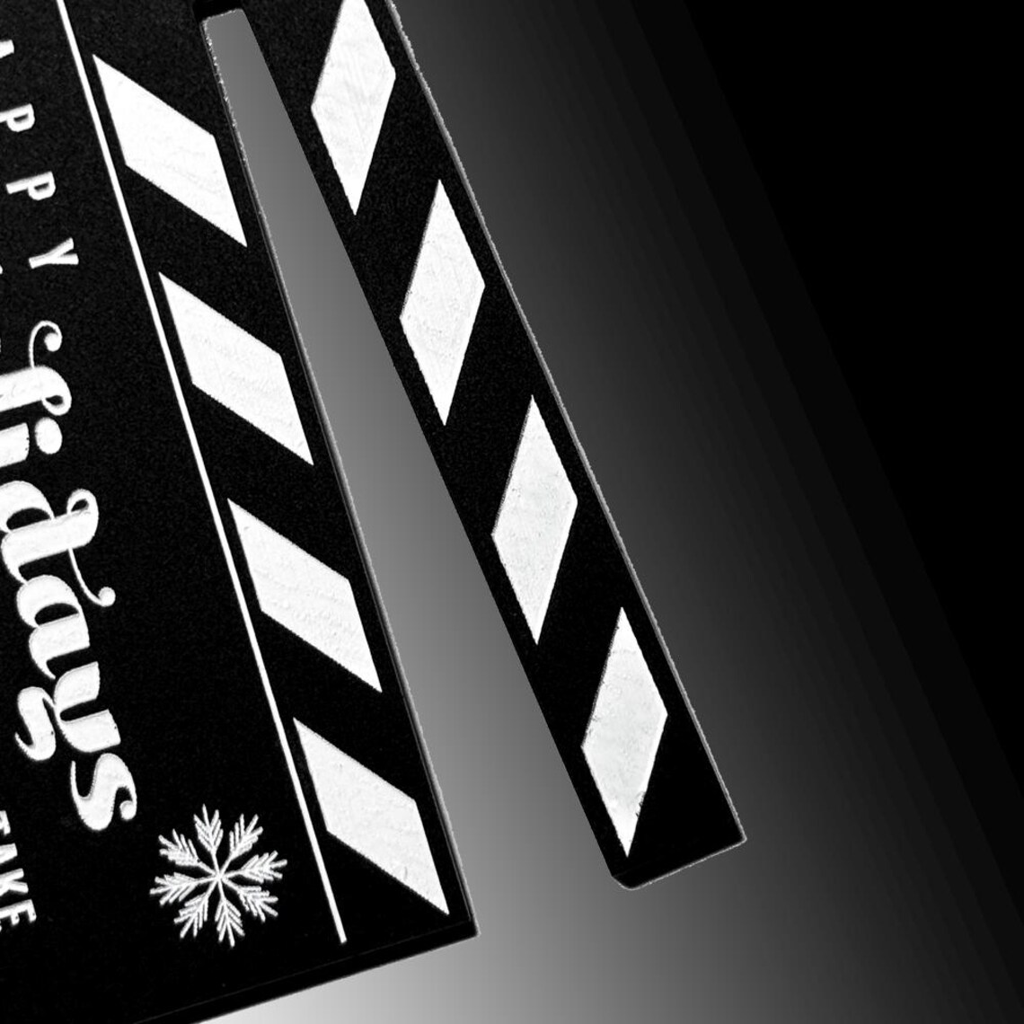 Custom Holiday Slate Ornament - Design a Clapperboard - Merry Christmas ...