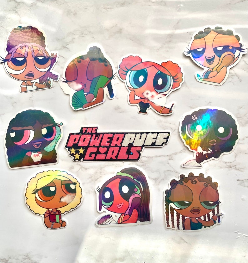 Powerpuff Girl Inspired Sticker Pack Cartoon Stoner Stickers Anime ...