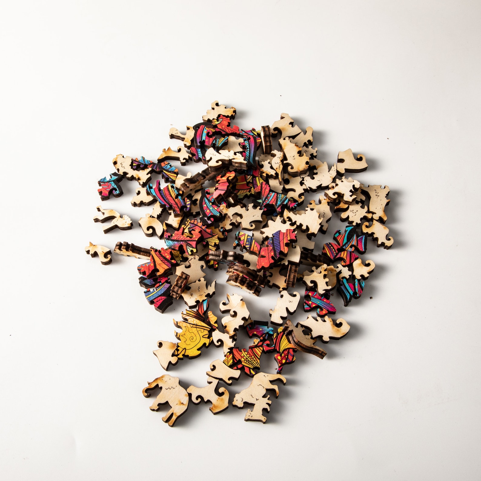 Magic Jigsaw Puzzle Unique Shape JigsawColorful Animal Wooden Etsy Magic Jigsaw Puzzle Unique Shape JigsawColorful Animal Wooden Etsy