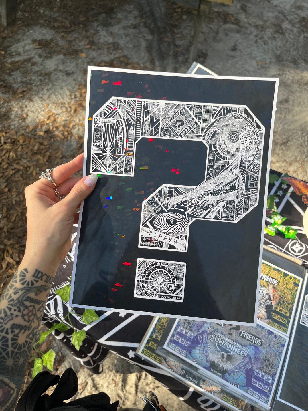 Tipper & Friends 22 Holographic Art Print - Etsy