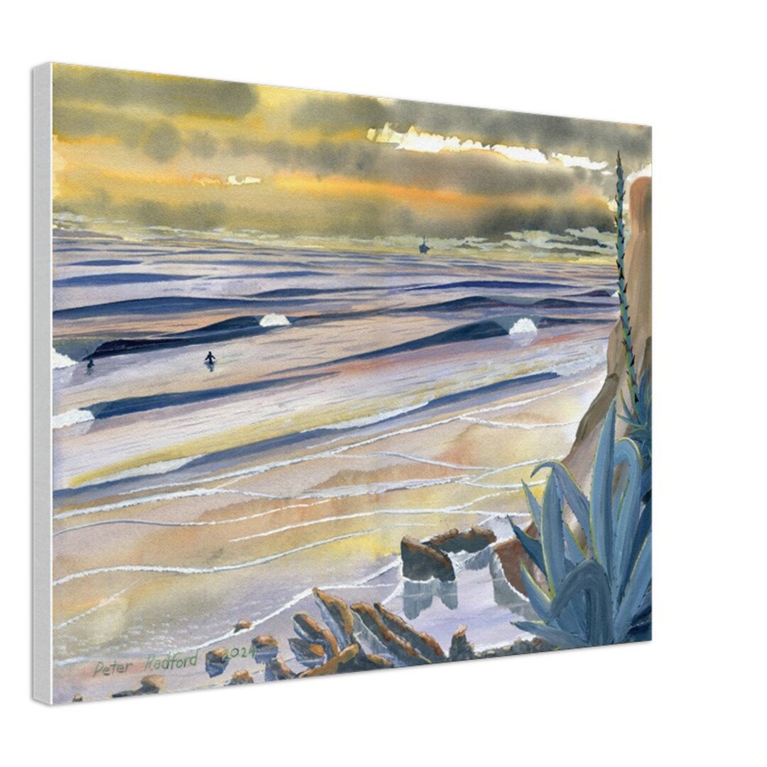 Isla Vista Madness! Canvas Print - Body Surfing Sunset Goleta Beach ...