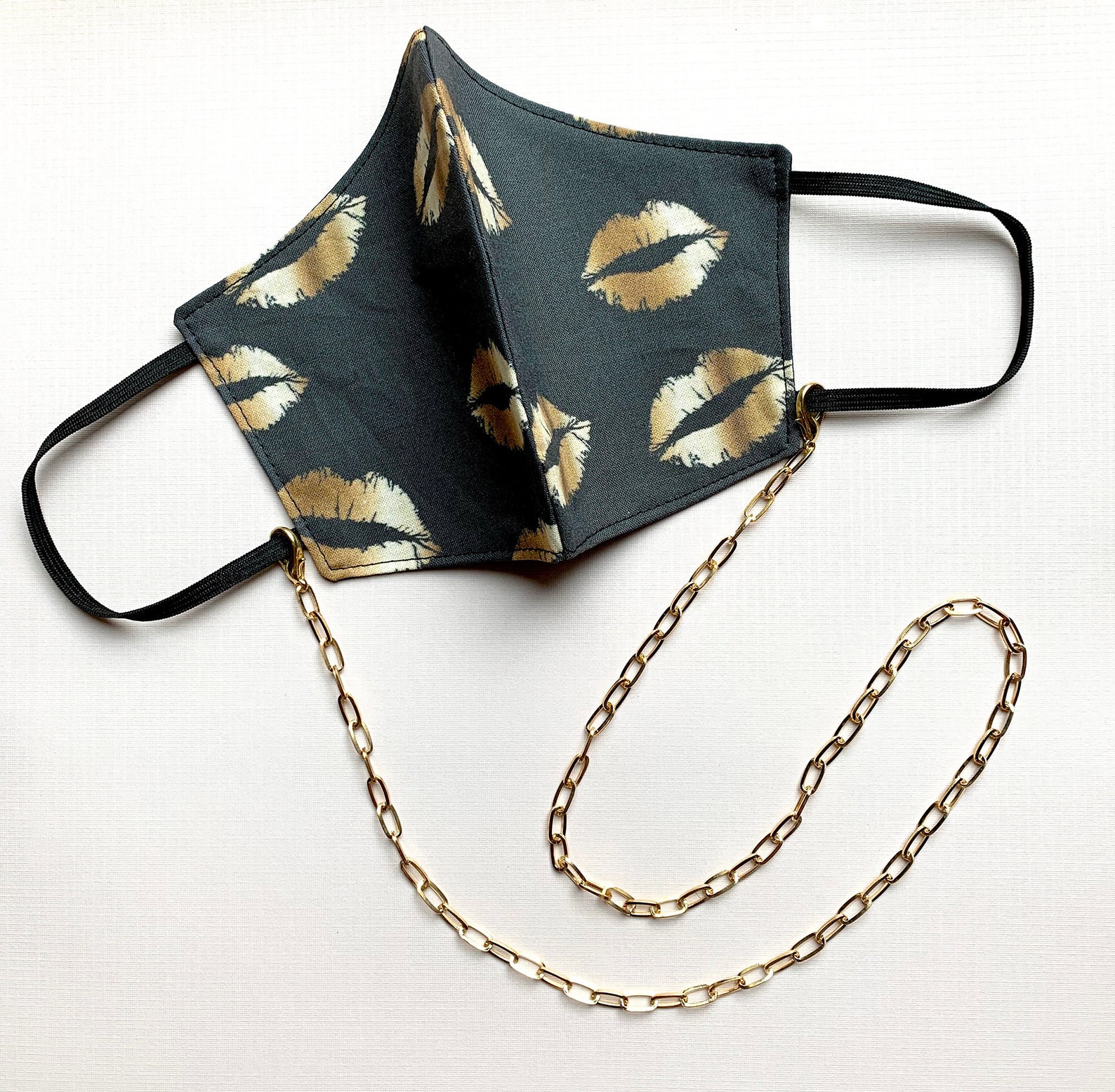 Face Mask Chain Gold Necklace Face Mask Holder Lanyard - Etsy