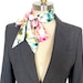 Japanese Floral Long Skinny Scarf, Neck Bow, Neck Tie and Hair Scarf - Etsy