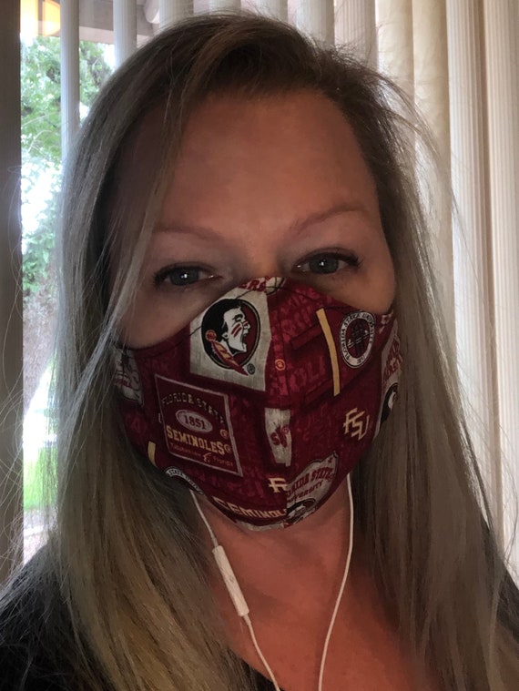 FSU Florida State Seminoles Banner Fabric Face Mask. Washable. | Etsy