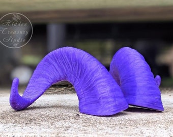Purple Horns - Etsy