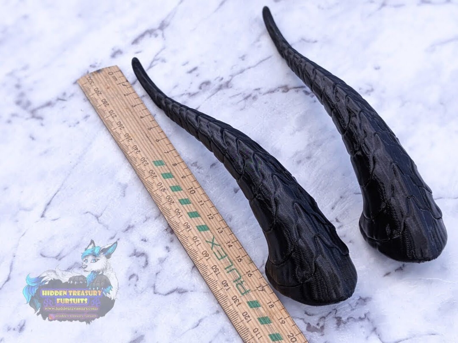 Small Dragon Horns Pair For Cosplay Or Fursuit Costumes 3d Etsy