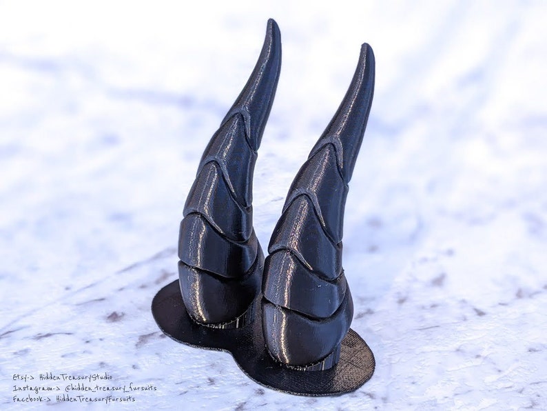 Small Dragon Horns Pair for Cosplay or Fursuit Costumes 3D - Etsy
