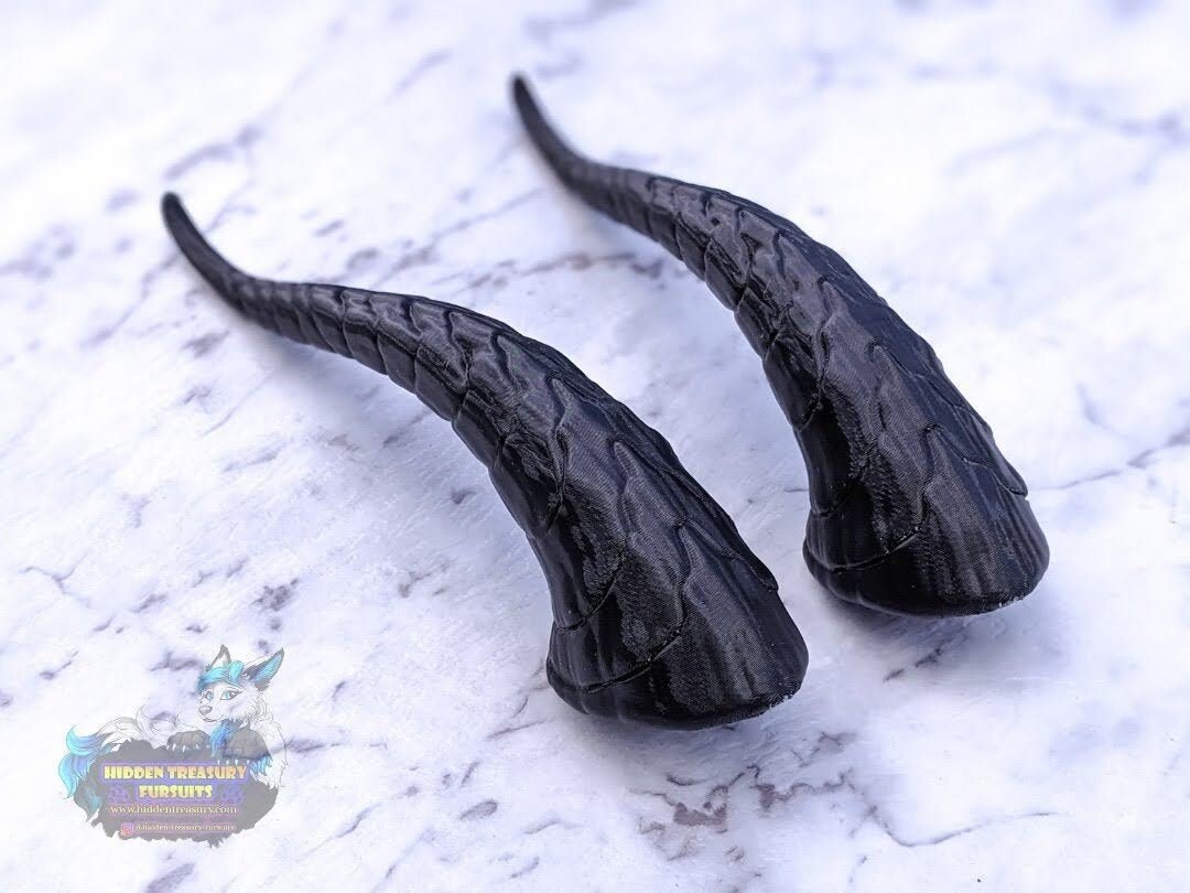 Small Dragon Horns Pair for Cosplay or Fursuit Halloween - Etsy New Zealand
