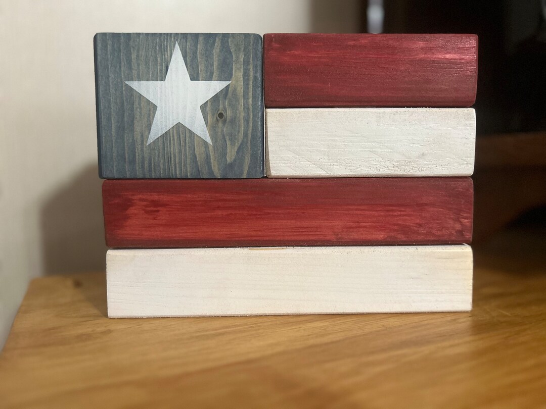 American Flag Blocks, 4th of July, Patriotic Decoration - Etsy