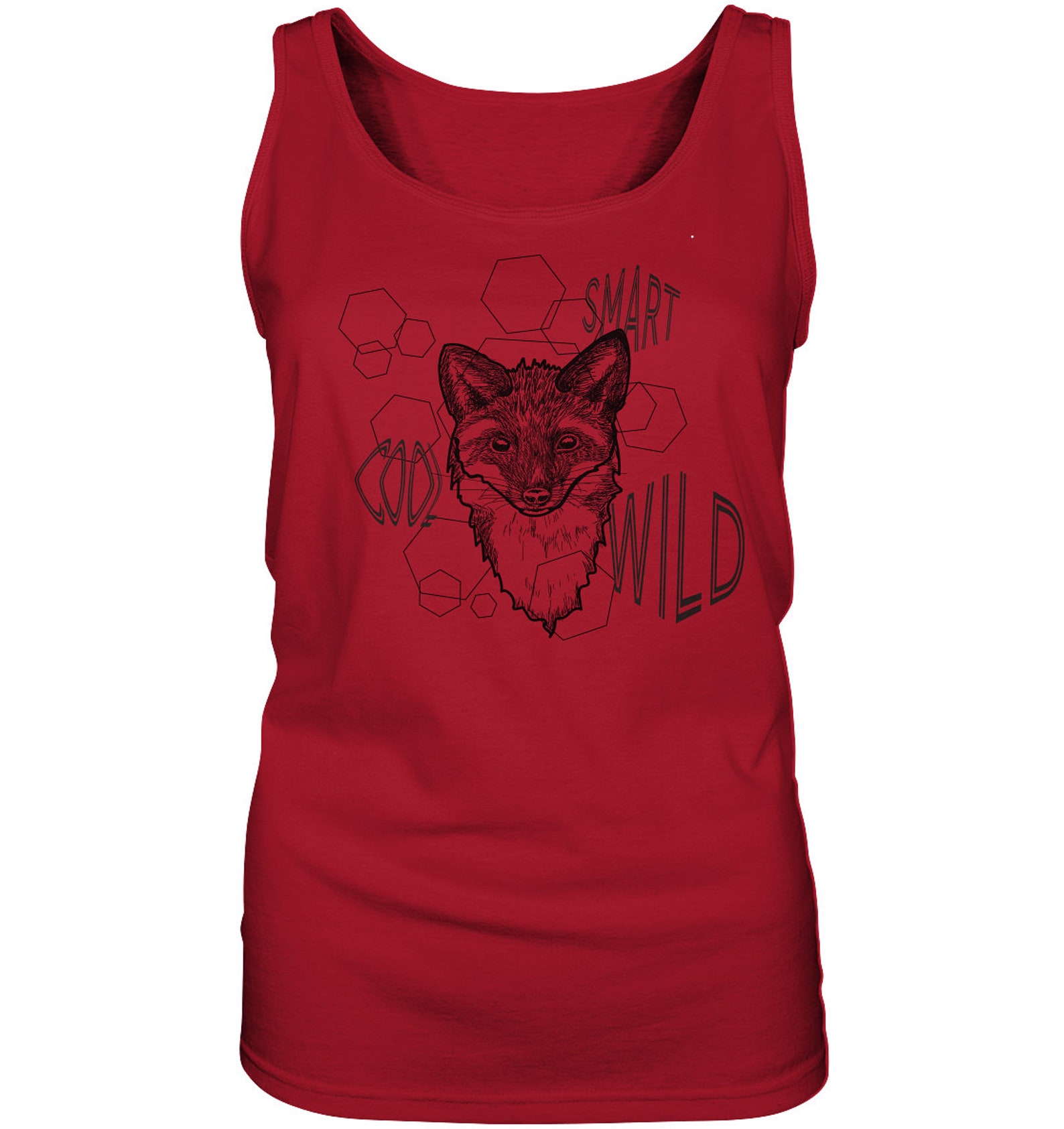 Tank Top, Animal Print Fox, Graphic Tank Top, Forest Life, Nature Shirt ...